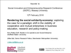 SIERC 2016 | Dr Rory Ridley-Duff