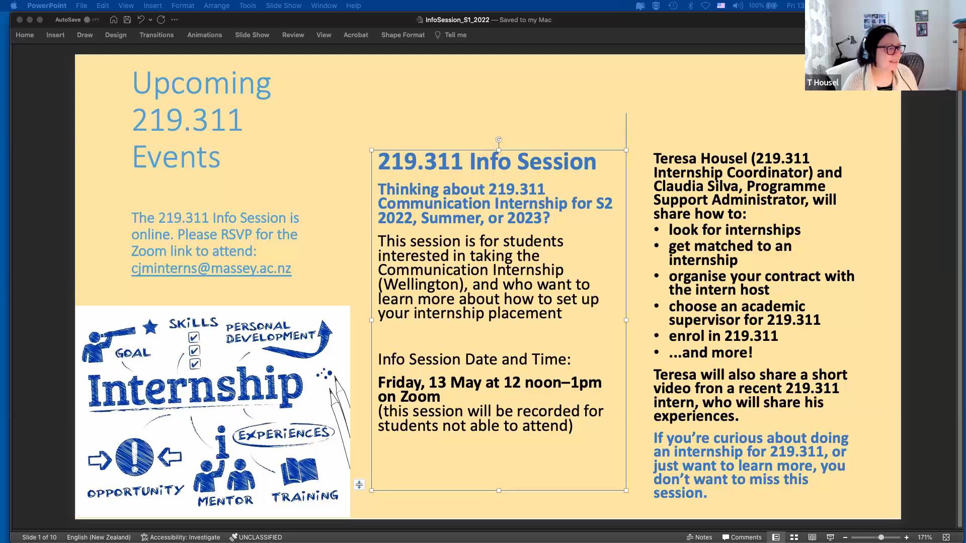 219.311 Communication Internship Info Session (13 May 2022)