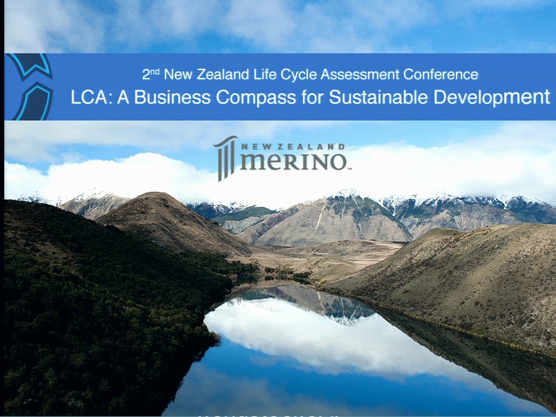 LCA Conference Day 1 - David Maslen, New Zealand Merino Company