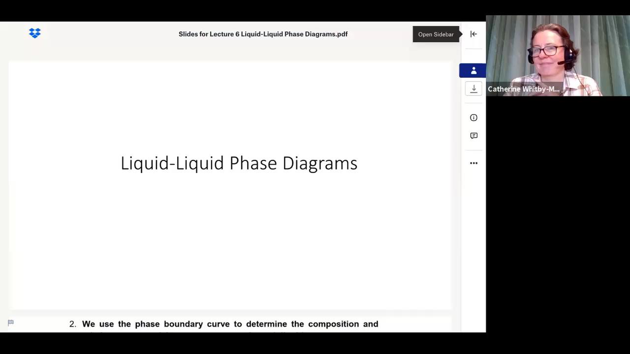 123.201 phase diagrams Lecture 6 - partially miscible composition and ...