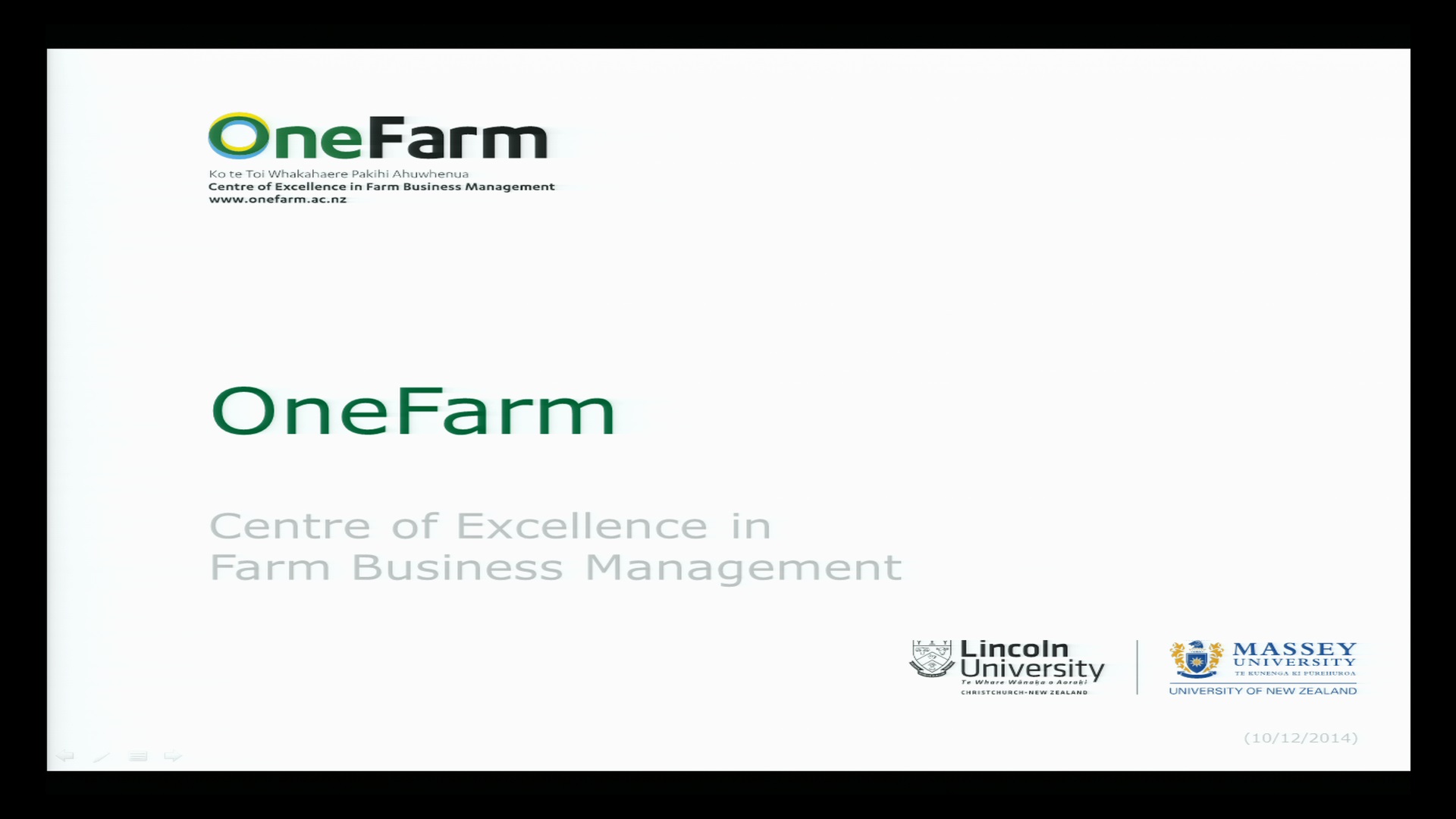 2014-S2 OneFarm - An industry sponsored governence development ...