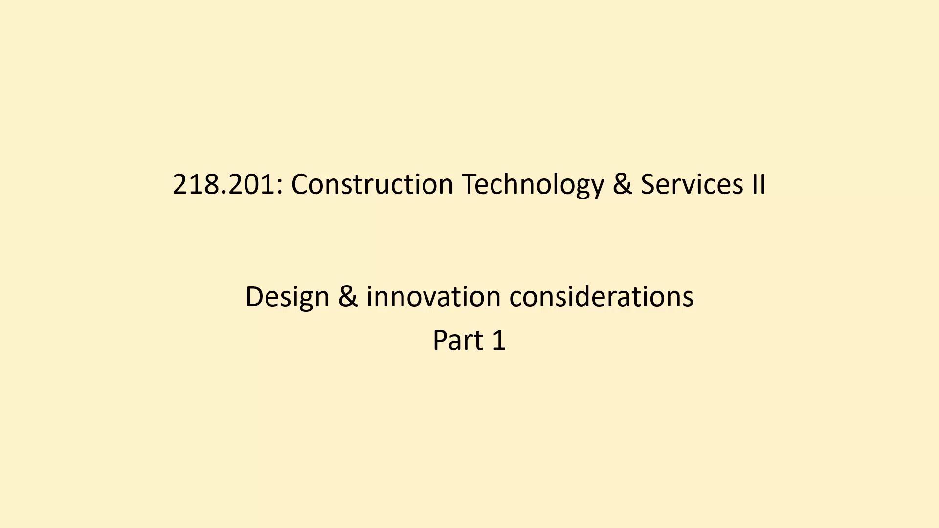 Design and Innovation Lecture Part 1