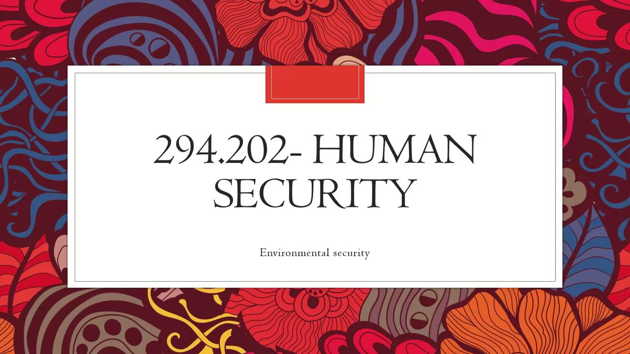 Lecture 4 Environmentalism